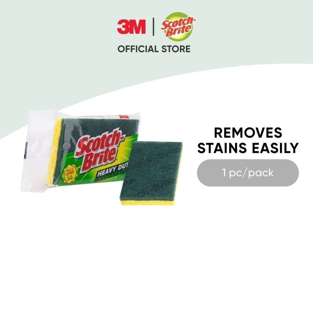 3M Scotch-Brite Heavy Duty Kitchen Scrub Sponges, 1 pc/pack, For ...