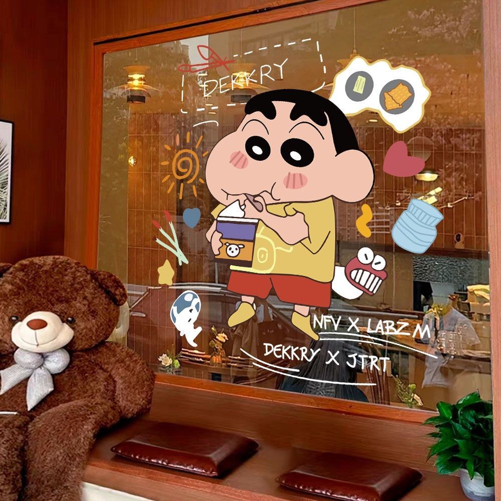 Crayon Shin-Chan Pattern Stickers for Dessert Shop Milk Tea Shop Cafe ...