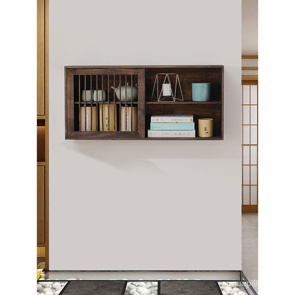 Solid Wood Shelf Bogu Shelf Tea Set Tea Cup Holder Hanging Cabinet ...