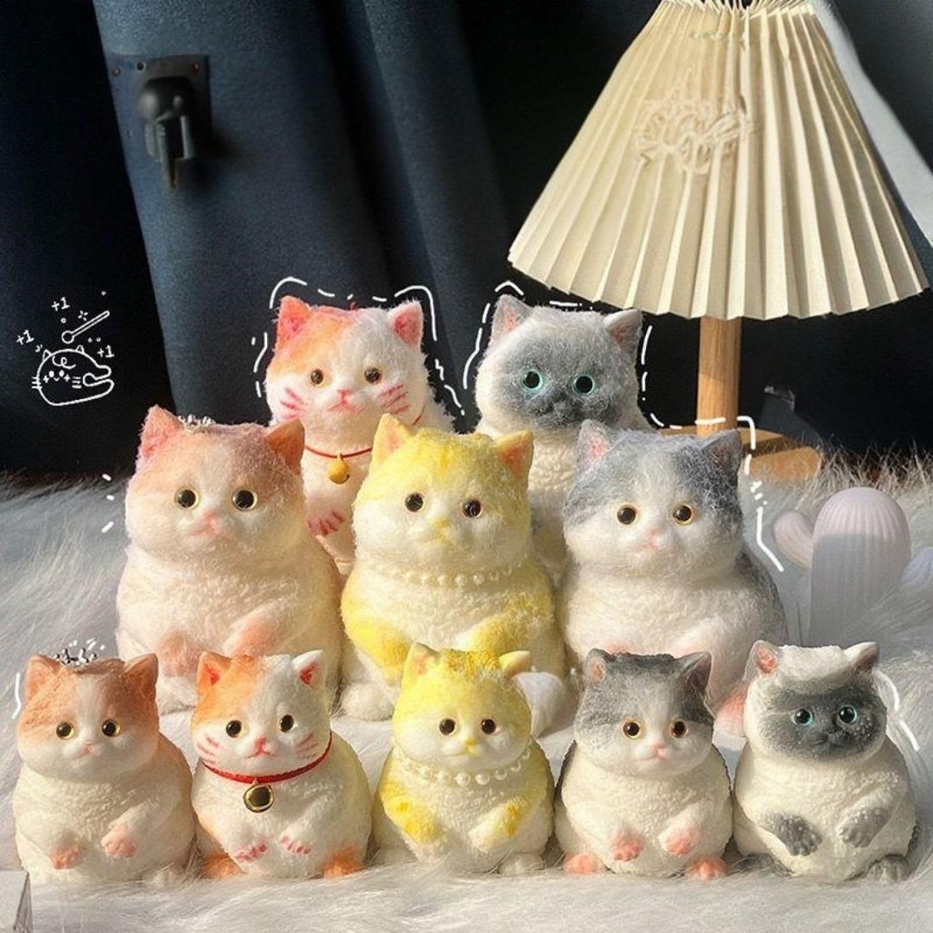 (CFC) FAT CAT SITTING TABA SQUISHY JUMBO SIZE cute little kawaii ...