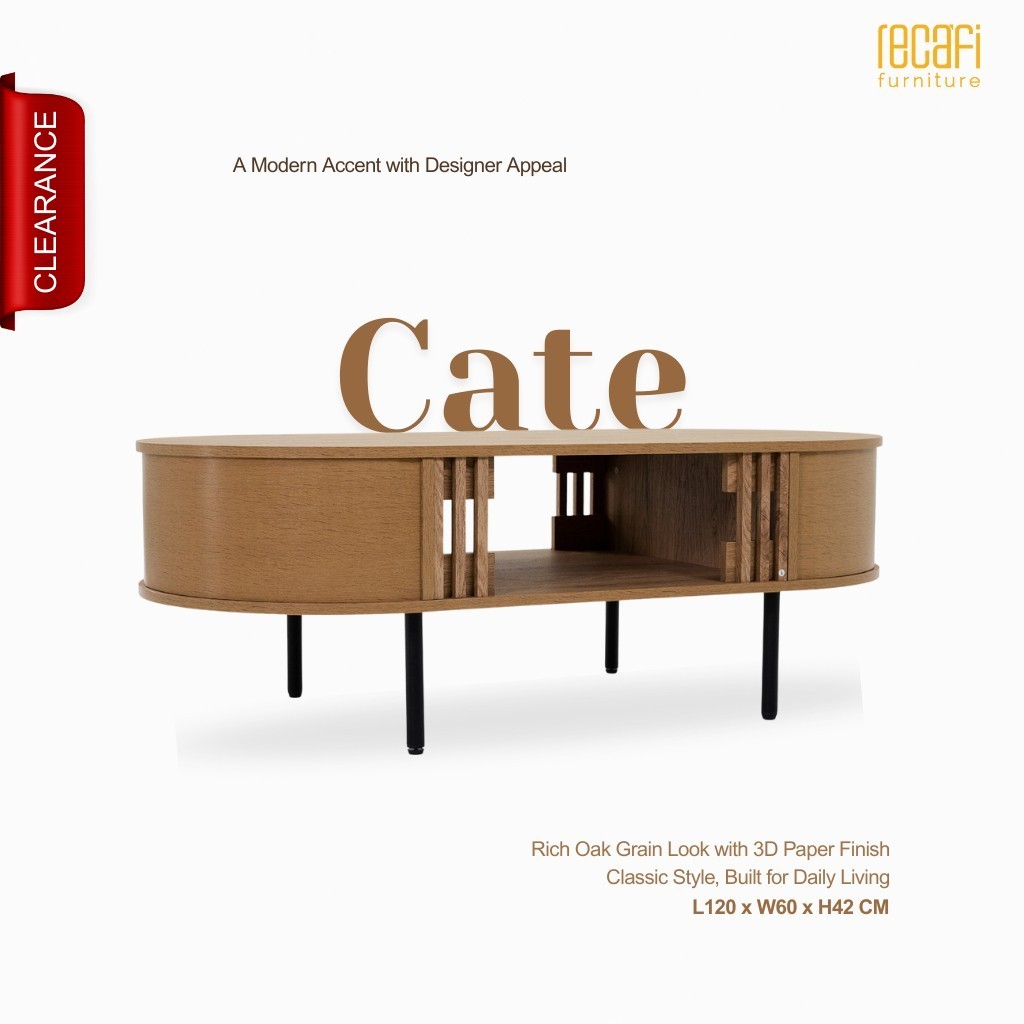 Recafi Furniture Cate Series Coffee Table | Meja Kopi | Living room ...