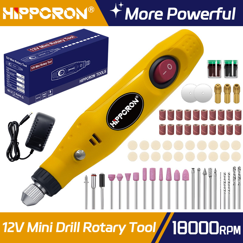 Mini Grinder Electric Rotary 18,000 RPM 12V DC Power Rotary Tool for ...