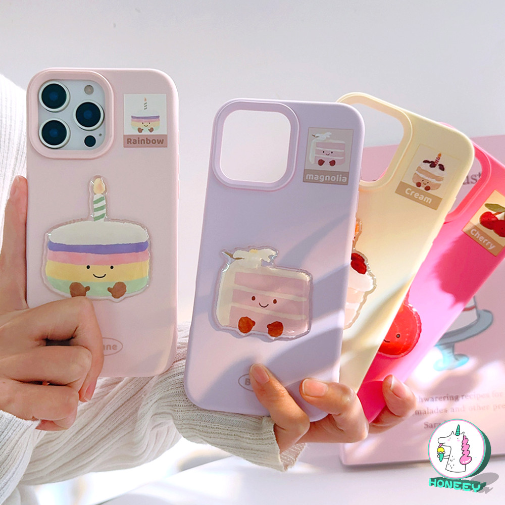 Lovely Cartoon Dessert Cake Patch Phone Case for iPhone 16 15 14 Pro ...