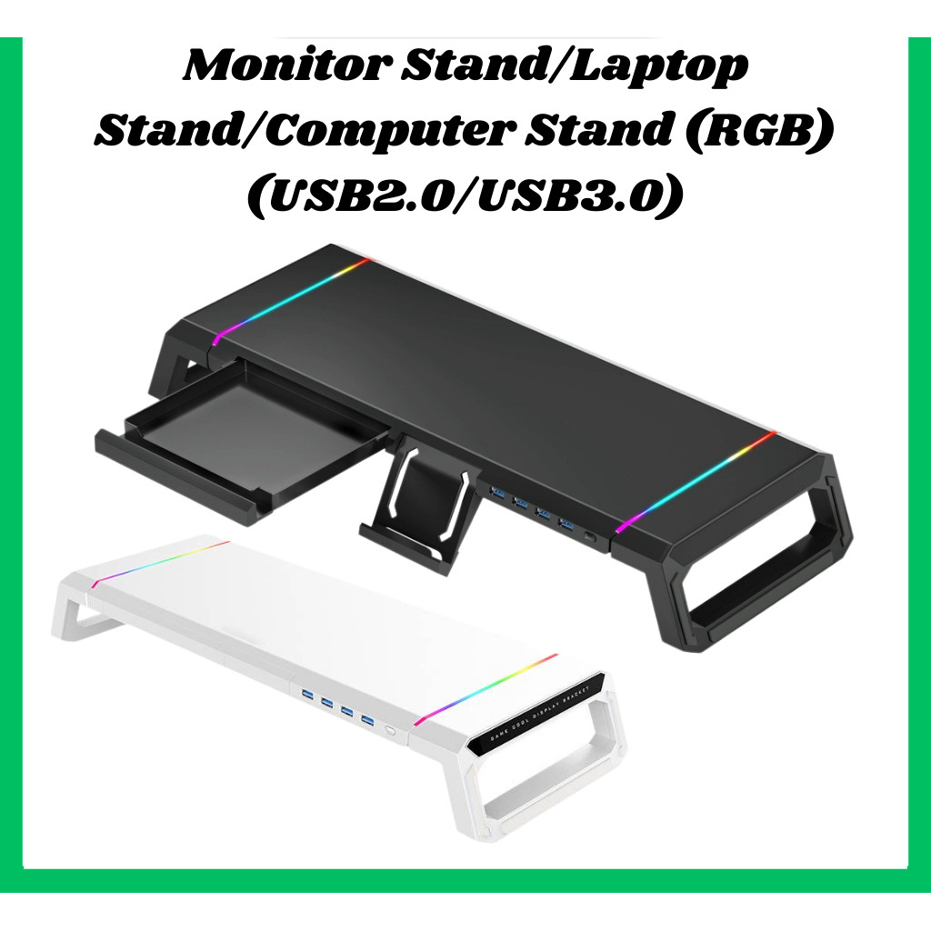 Monitor Stand/Laptop Stand/Computer Stand (RGB) (USB2.0/USB3.0 ...