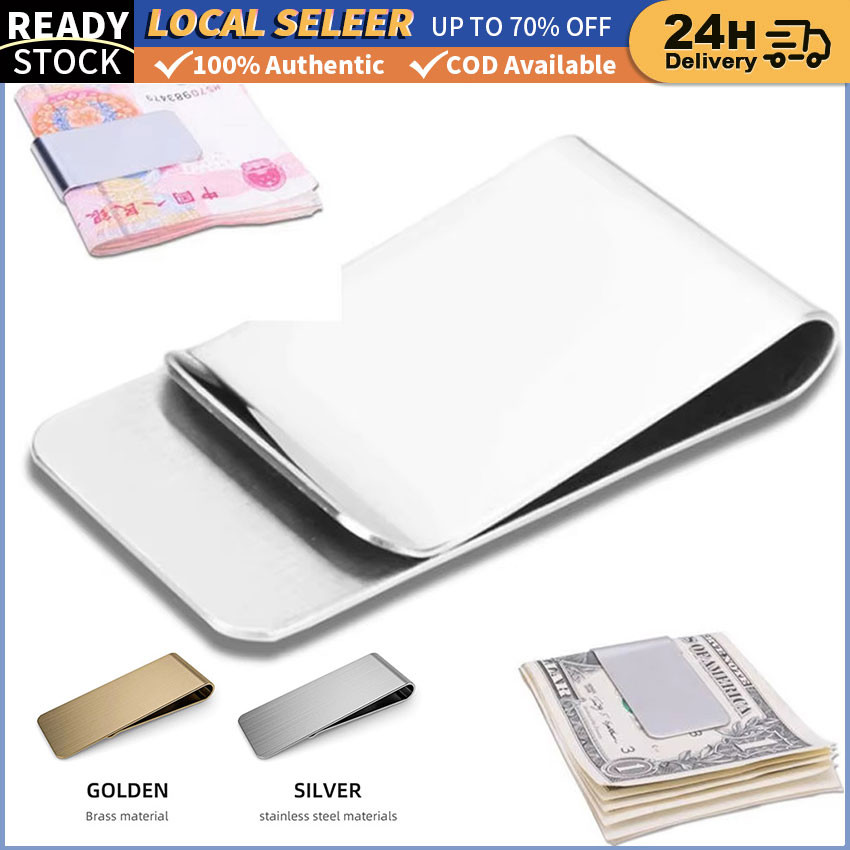 Silver/Gold Money Clip 1pc Retro Stainless Steel Slim Multipurpose ...