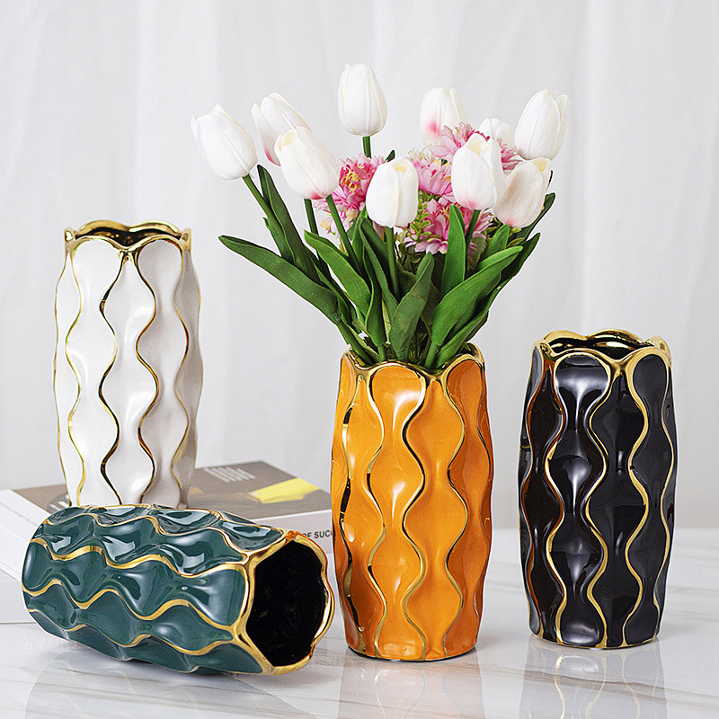 Pasu tembikar mewah, keperibadian, hidroponik mewah, meja kopi, bunga ...