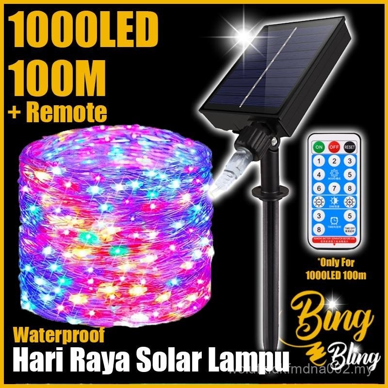 2024 viral lampu Raya bag 8 mod 102/44/33/22/12m solar LED outdoor ...