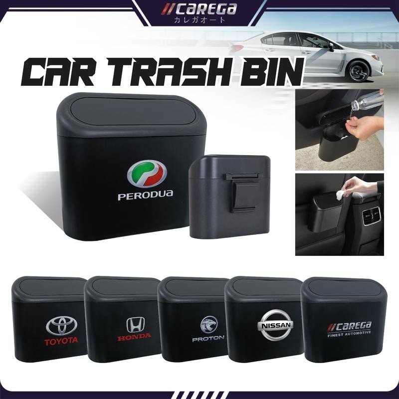 Universal Car Trash Bin Rubbish Bin Portable Dustbin Can Garbage Flip ...