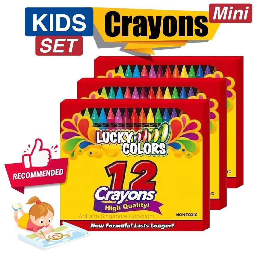 SG Mini Kids Crayon 12 warna ditetapkan untuk hari kanak-kanak hari ...