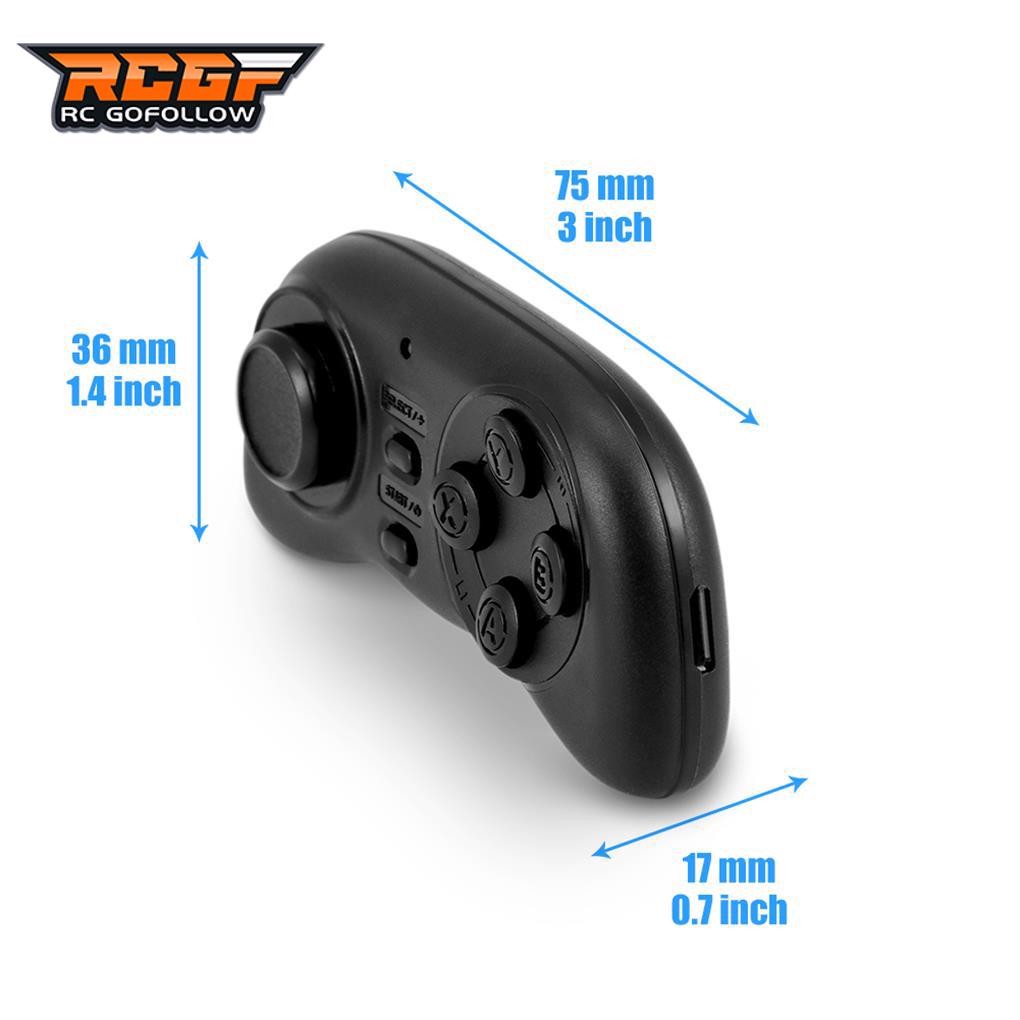 Portable Wireless Bluetooth Game Controller Mini Shutter Handle Black ...