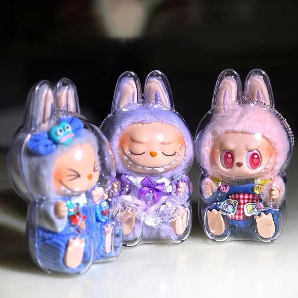 Protective Acrylic Case Shell for Labubu V1 V2 Transparent Plush Dolls ...