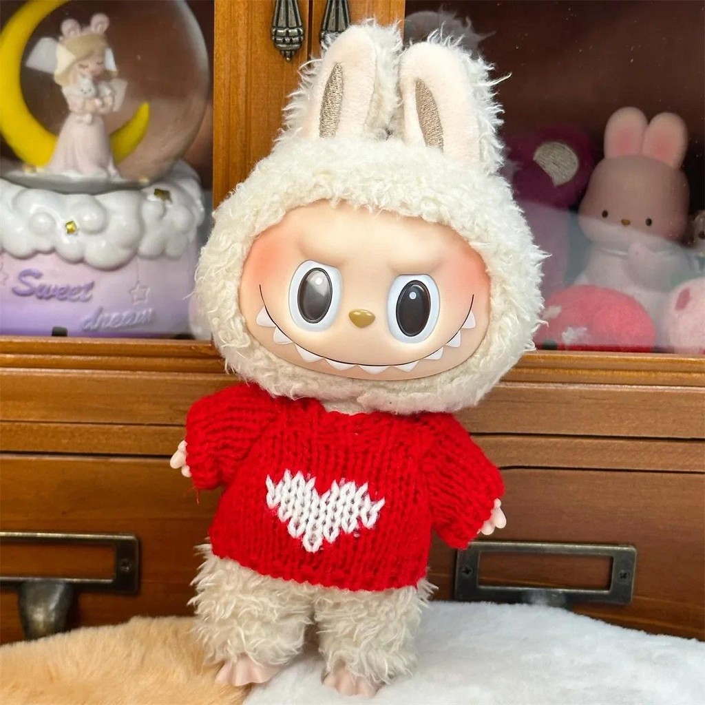 Labubu V2 V1 Winter Strawberry Sweater Outfit Accessories for 17cm ...