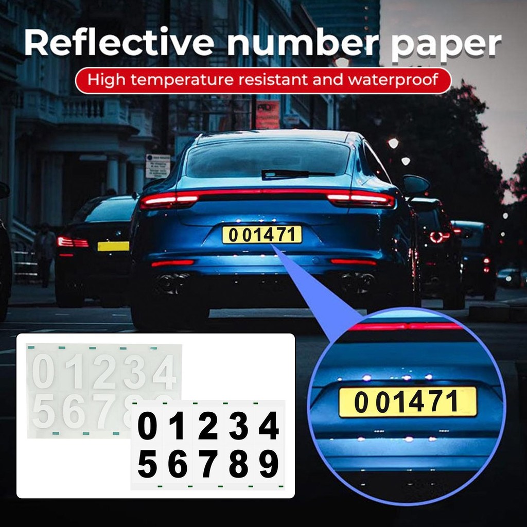 Reflective Mailbox Numbers Sticker Numbers Decal Water Resistant Strong ...