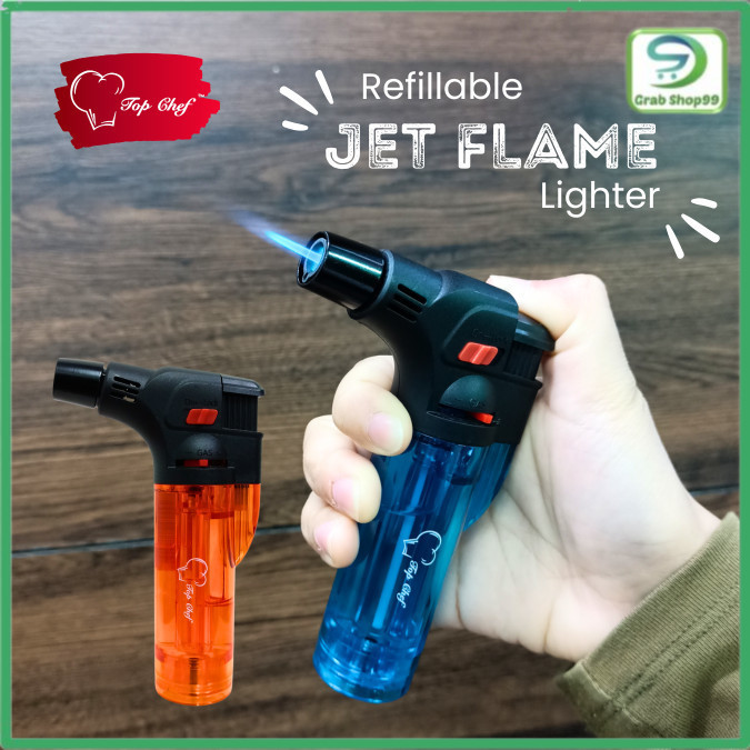 Pemetik Api Dapur Serbaguna Gas Jet Flame Lighter BBQ Refillable Gas ...