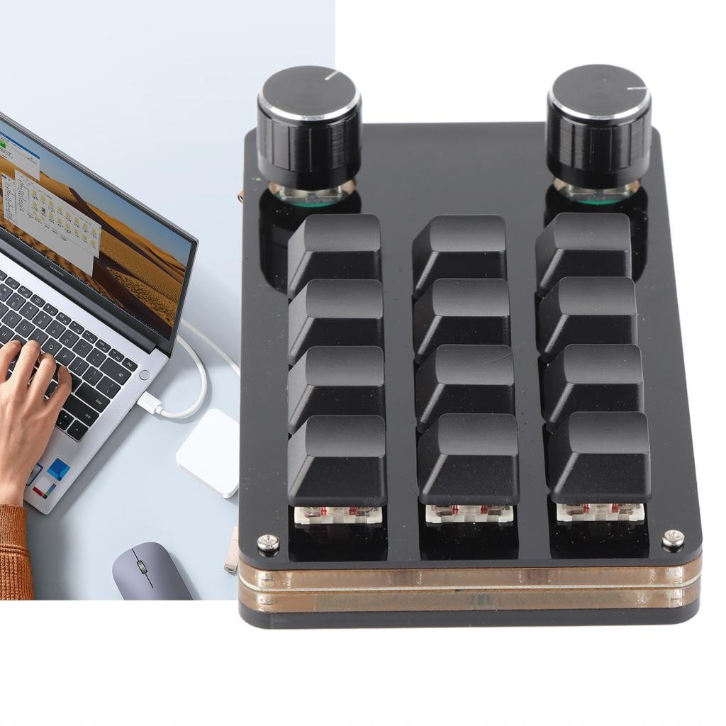 Sudi Red Switch Macro Keyboard Plug and Play Ergonomic Customized Knobs USB Mini Keypad for ...