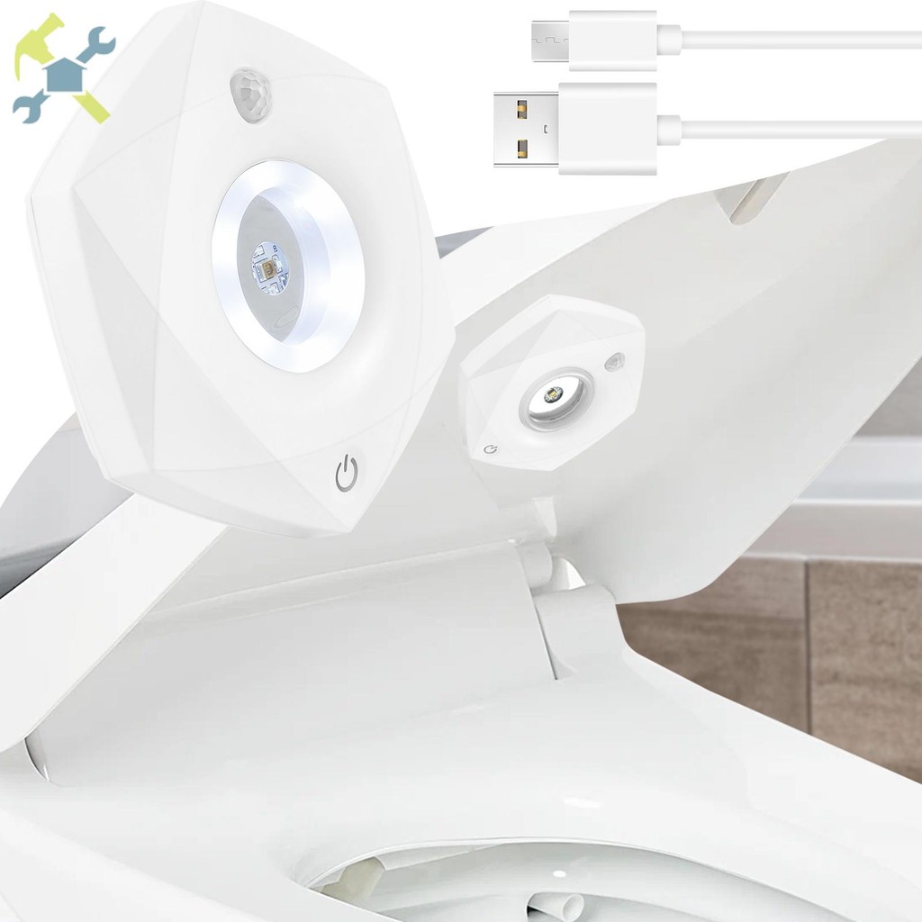 Toilet Bowl Light IPX4 Waterproof Toilet Sensor Light Rechargeable ...