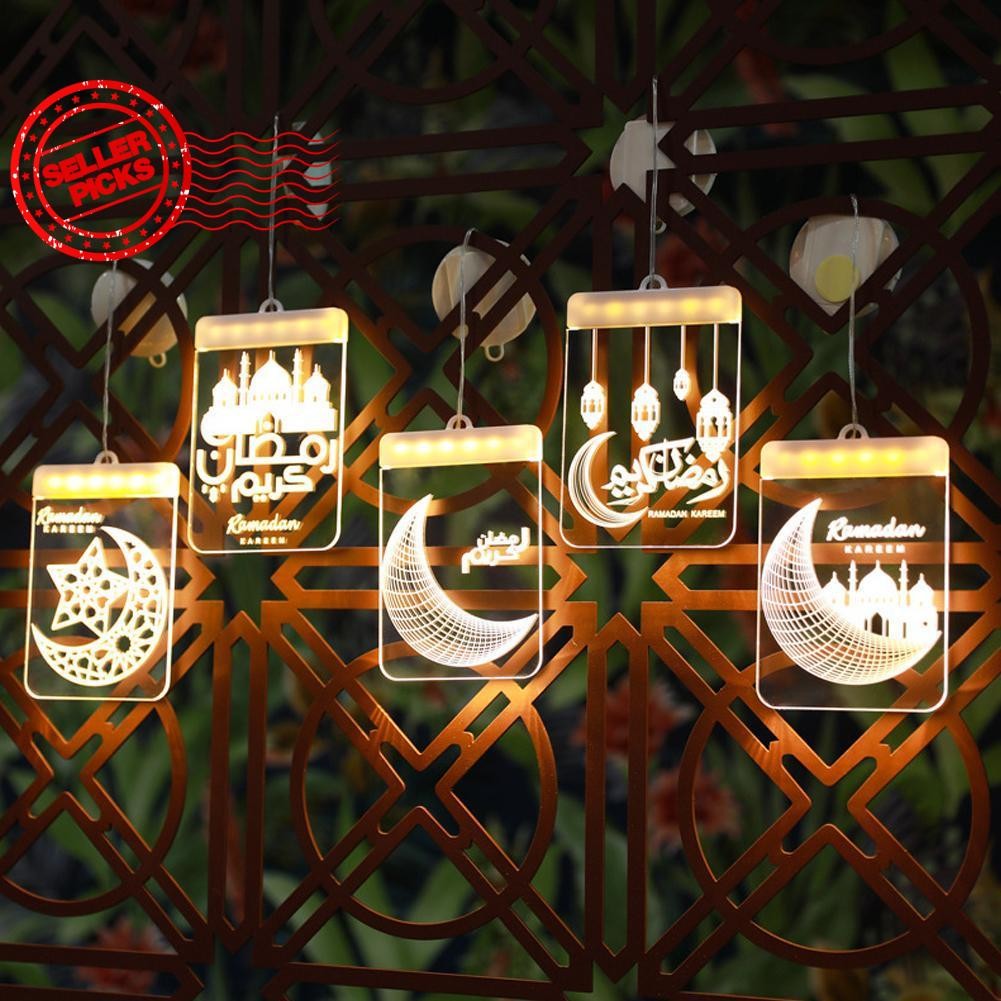 Eid Mubarak Led Lights Moon Star Castle Islamic Muslim Ramadan Home ...
