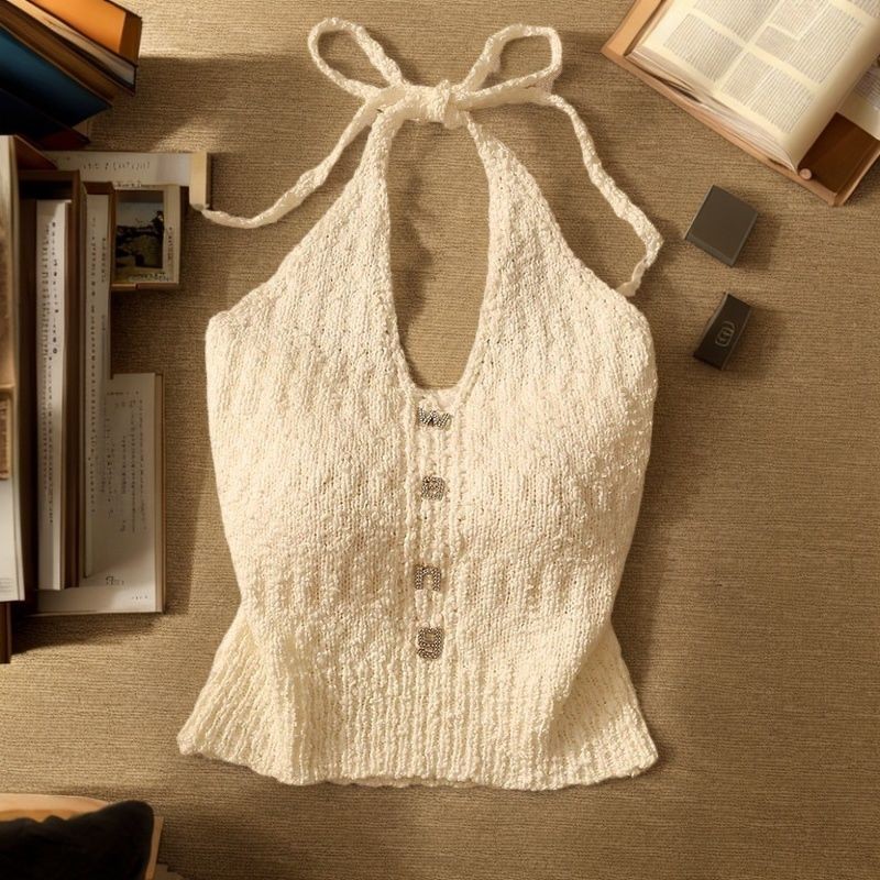 1167 Hong Kong Style Small Vest Halter Vest Fashion Sexy Hot Girl Top ...