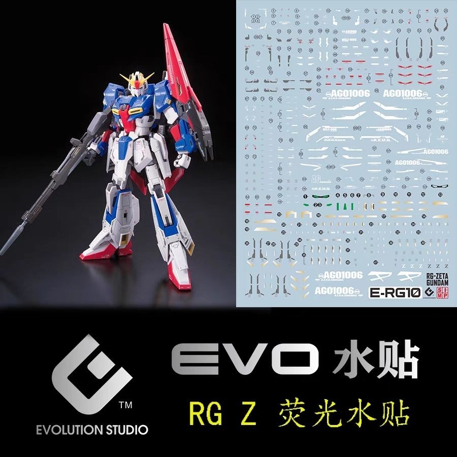 Ready Stock EVO RG10 Water Sticker Can Be Used for Bandai RGZ Gundam ...