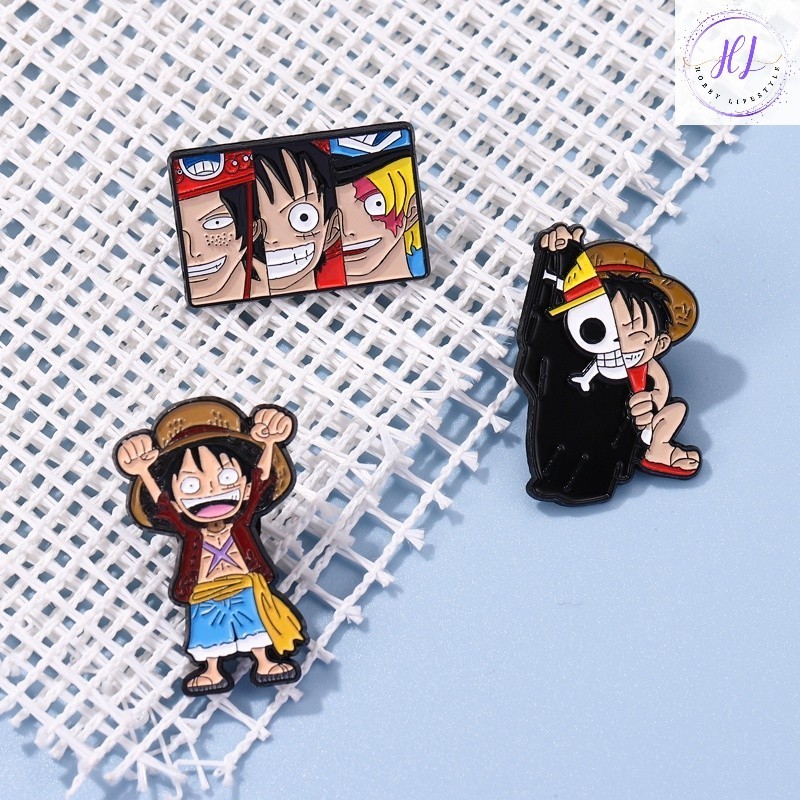 Luffy Ace Sabo Roronoa Zoro Enamel Brooch Pins Badge Lapel Pins ...