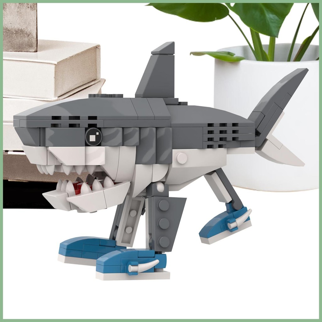 Shark Building Blocks Toy Animal Model Assembling Toy Educational ...
