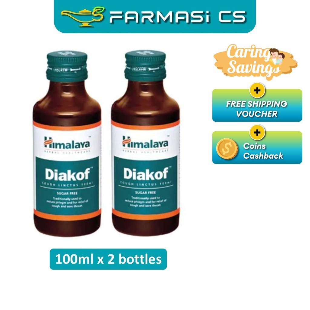 Himalaya Diakof Cough Linctus 100ml x 2 (TWIN) EXP:05/2026 [ Farmasi CS ...