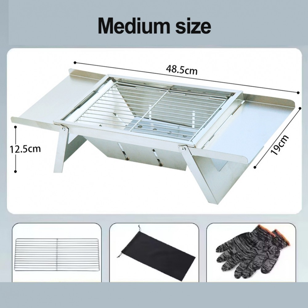 Portable Stainless Steel Grill Backyard Barbecue Rust Resistant Design ...