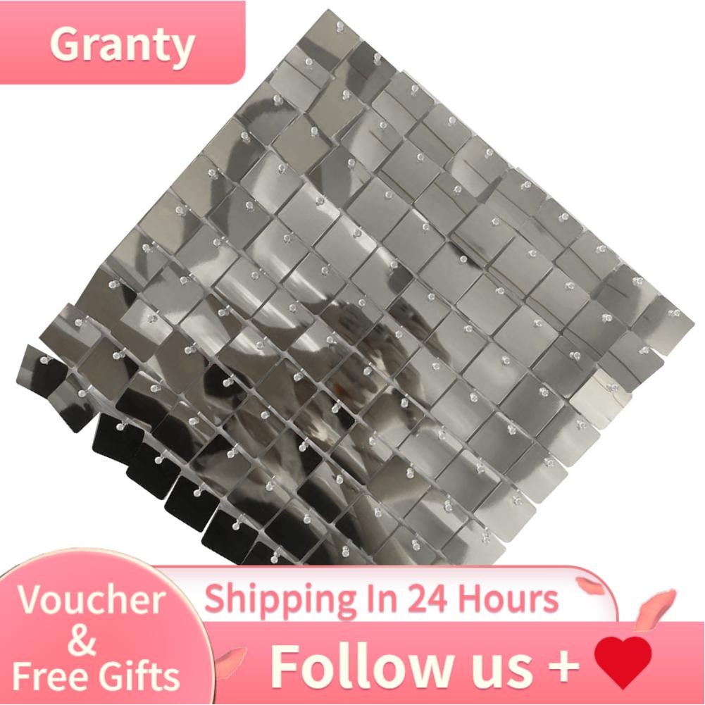 Granty 24PCS Shimmer Sequin Wall Panels 30x30CM Translucent Frame Shiny ...