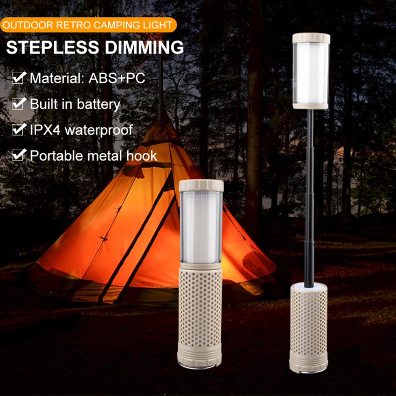 Camping Light Outdoor Rechargeable Telescopic Lamp Magnetic Tent ...