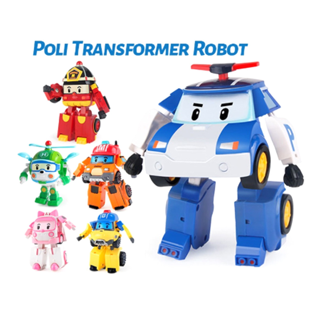 Poli car toys 2 in 1 Robocar Transformer Robot Car Kids Poli Toys Set ...