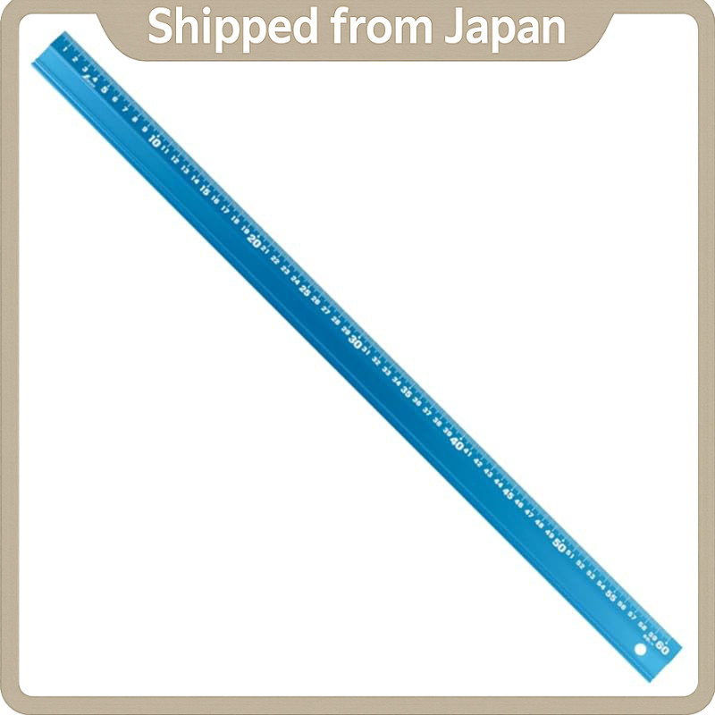 Shinwa Sokutei Aluminum Straight Edge - Al-Suke Shining Blue 60cm ...