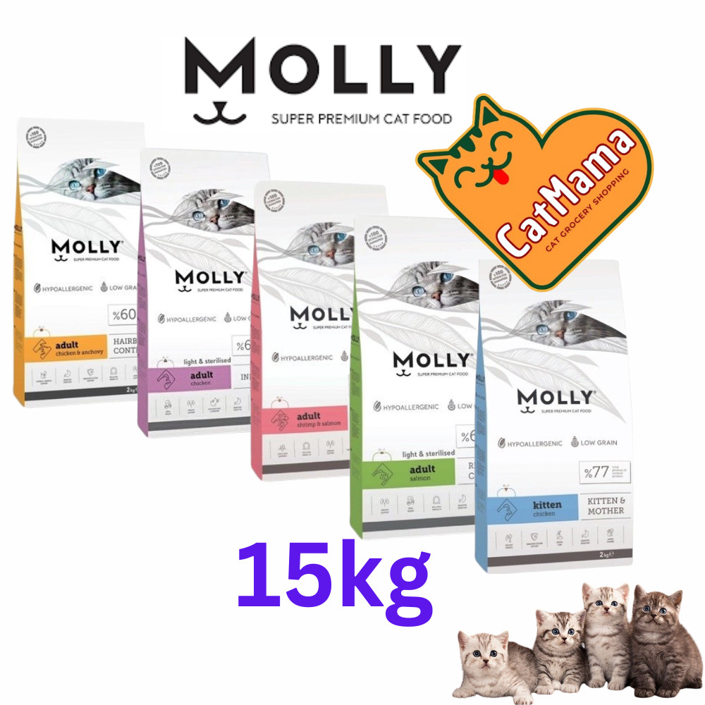 (EXP 09/2026) MOLLY Super Premium Cat Food 15kg ( Made In Turkey ...