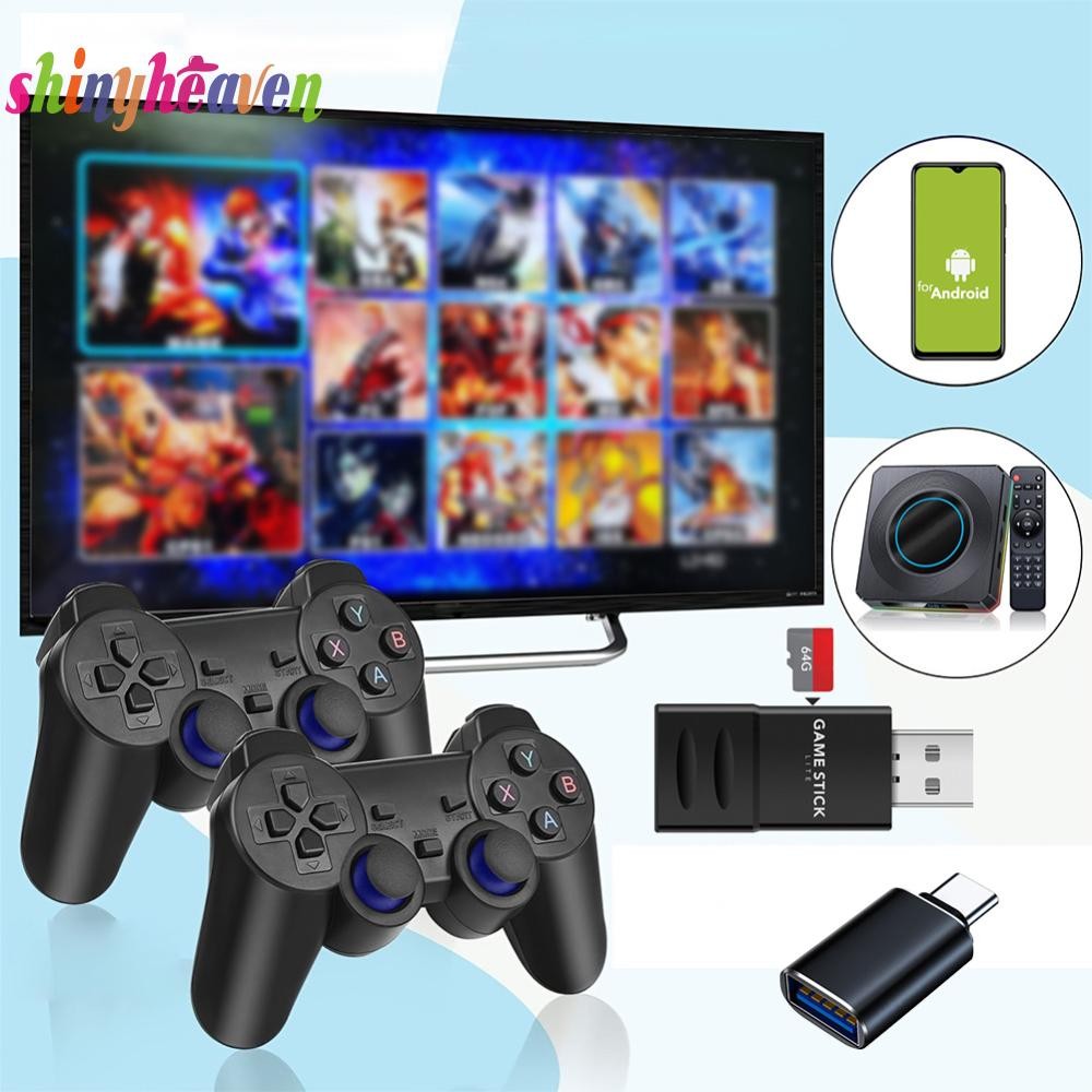 Dual 2.4G Remote Game Controller with Retro Game Stick for Android TV ...