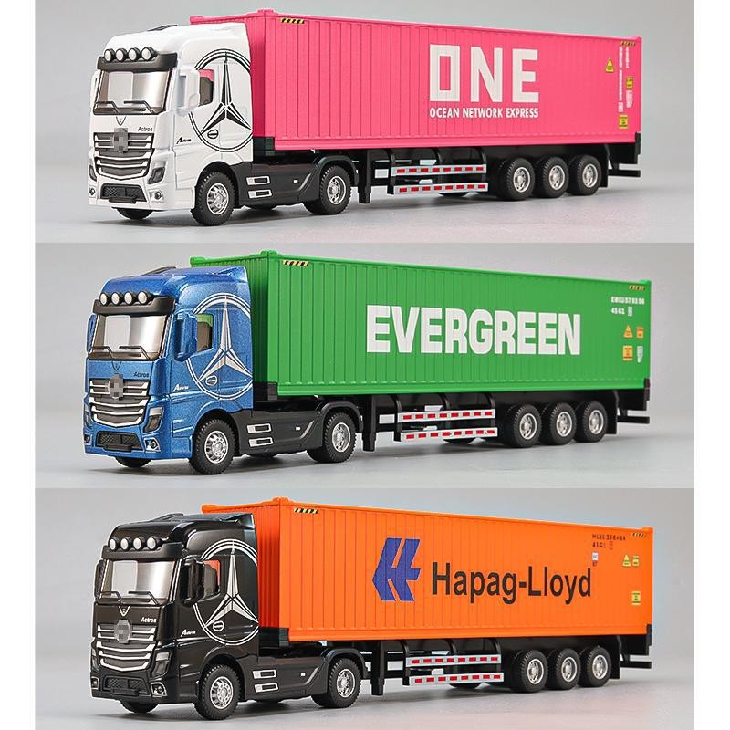 [GT-M] Model 1: 32 benz Container Heavy Truck Trailer Truck Alloy Car ...