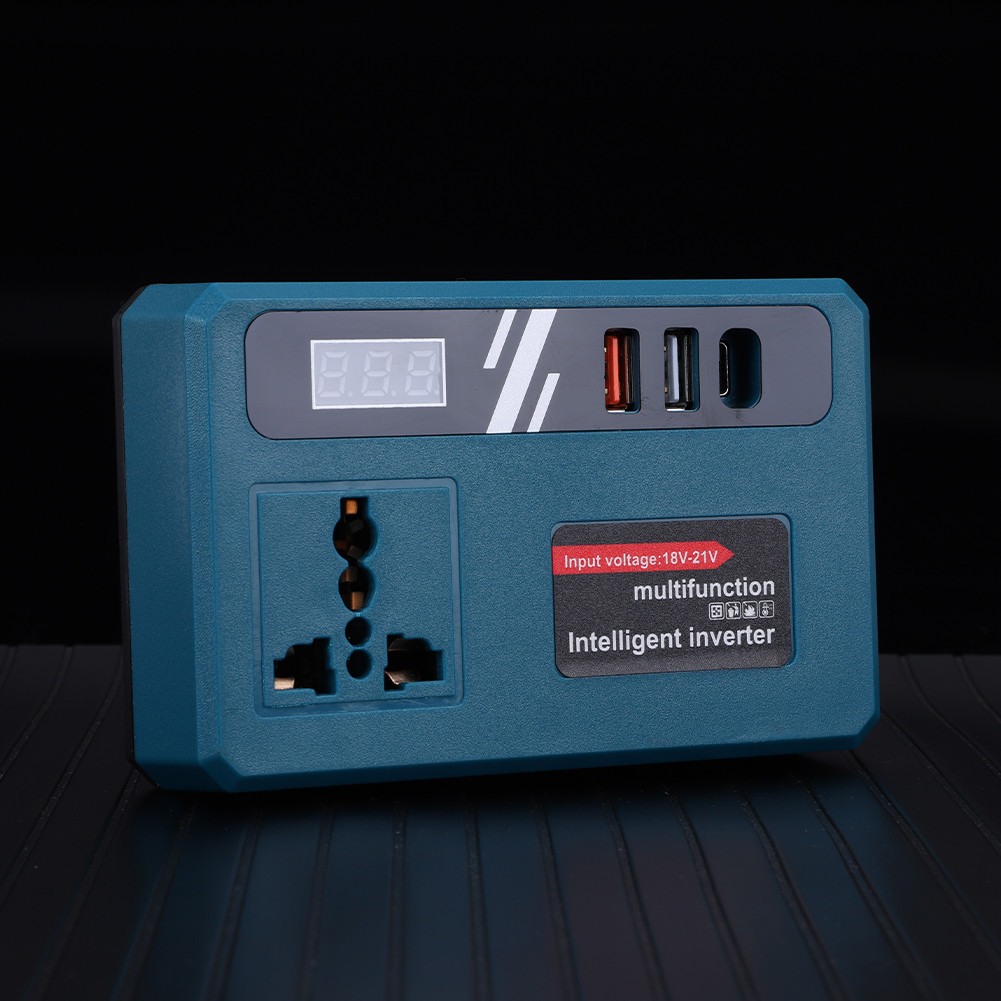 120W Power Inverter DC 18-21V To AC 220V Inverter Electric Tool Battery ...