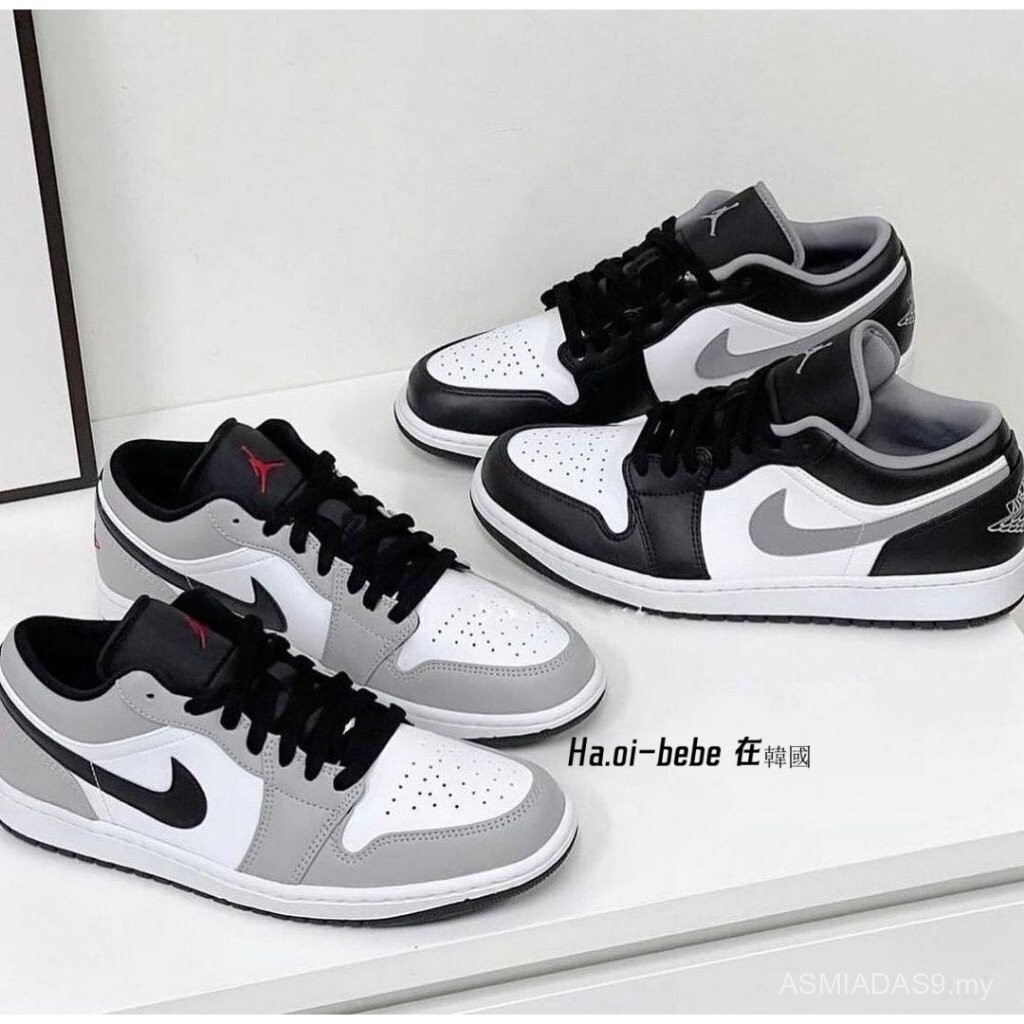 Air Jordan 1 Low debu rorok kasut lelaki perempuan kasut kasual hitam ...