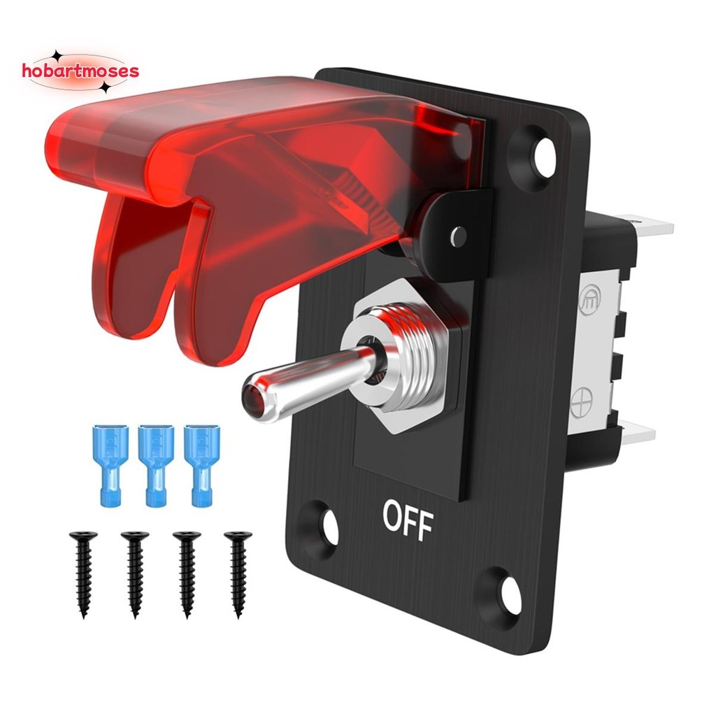 Toggle Switch 12V DC 20A Lighted Toggle Switch 3 Pin ON/Off SPST LED ...
