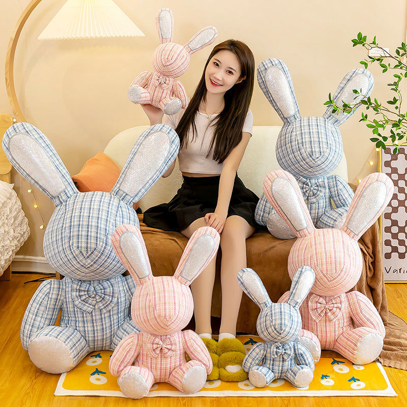 Chanel Style Diamond Rabbit Plush Toy Doll Violent Rabbit Large Size ...
