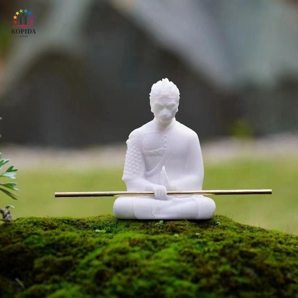 WILLIS Monkey King Statue, Cute with Golden Cudgel Wukong Fish Tank ...