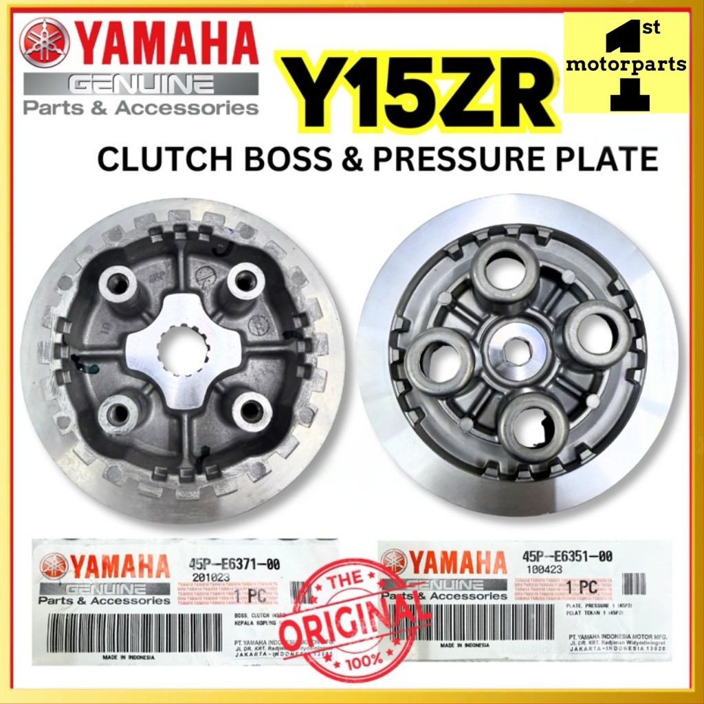 [100% ORI YAMAHA] Y15 Y15Z Y15ZR CLUTCH PRESSURE PLATE 45P-E6351 & CLUTCH BOSS 45P-E6371 ...