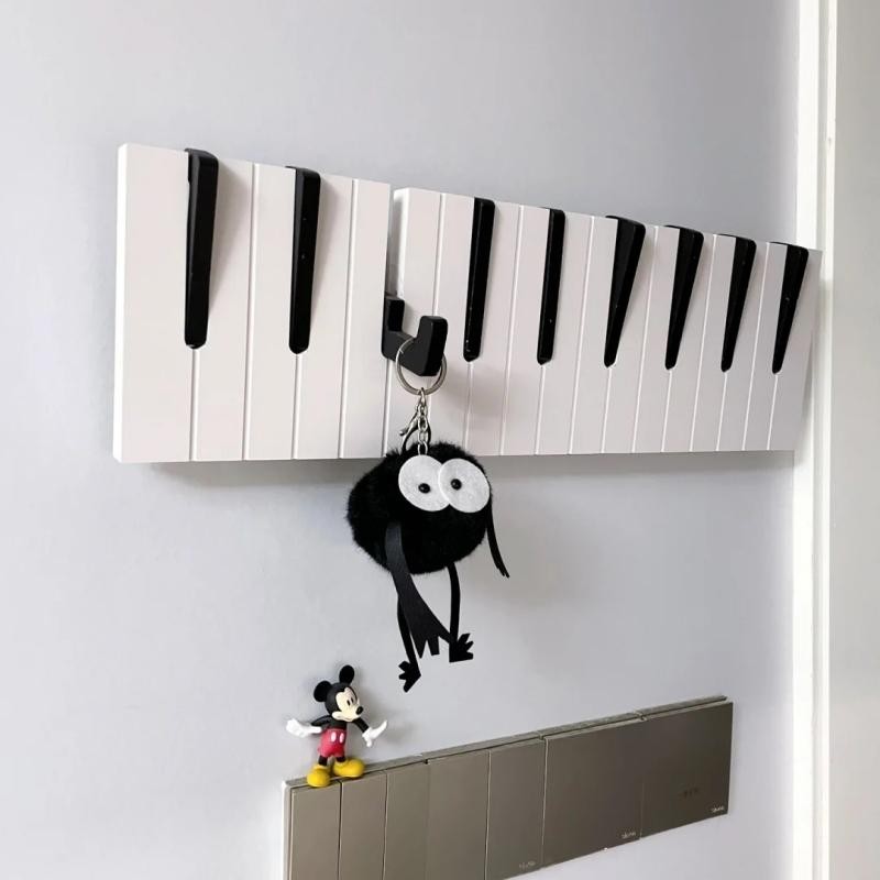 Ready Stock Piano hook creative wall hanger wall rack door porch key ...