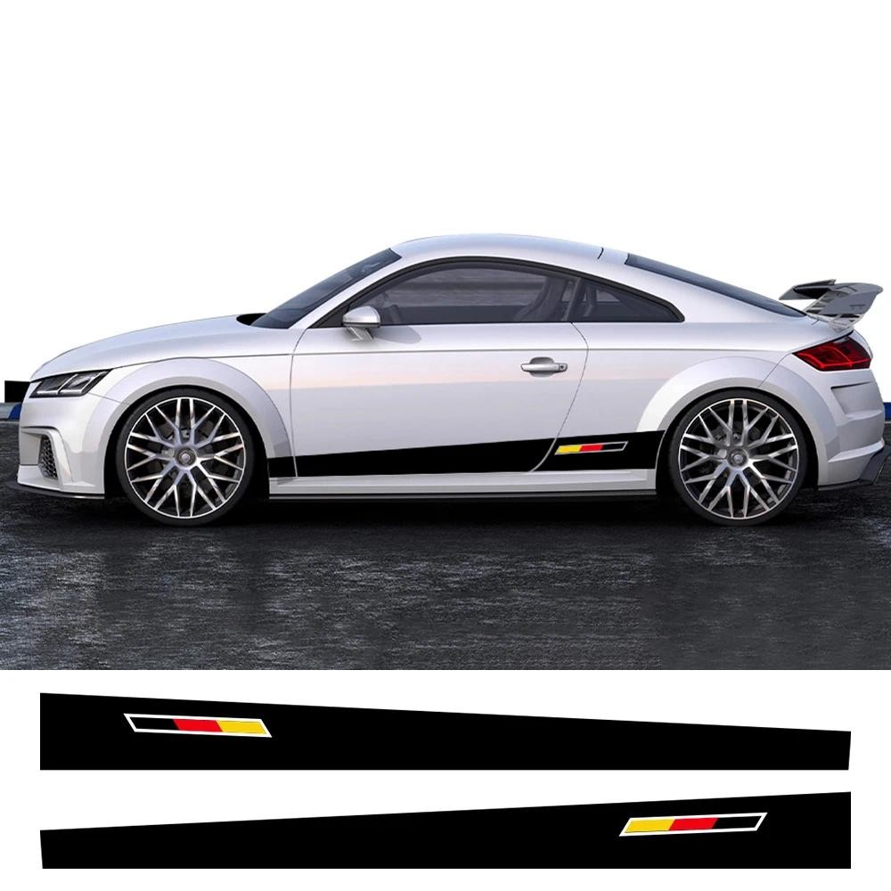 Car Door Side Skirt Sticker Vinyl Decals German Style Trims Graphics ...