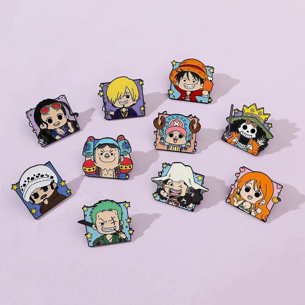 One Piece Brooch Pin / Badge Pin / Enamel Pin / Luffy / Brook ...