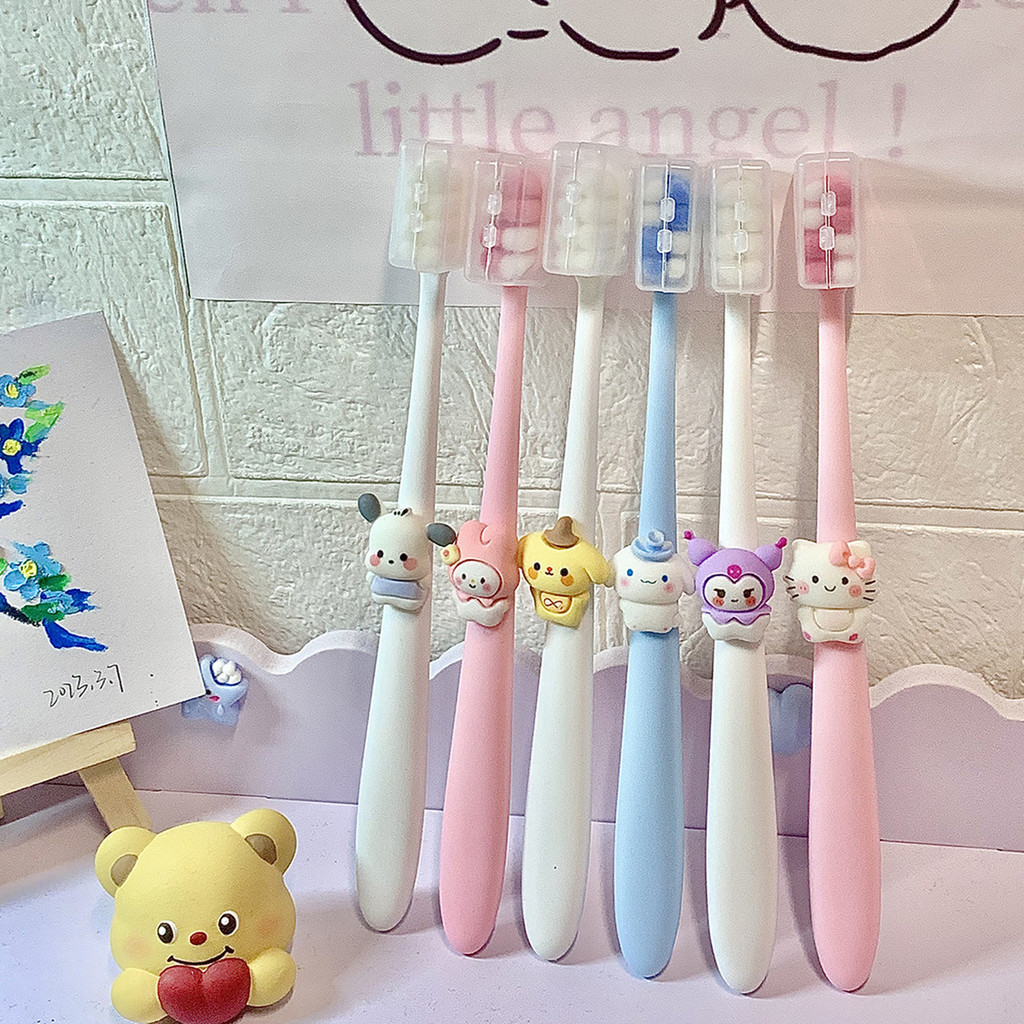 Kawaii Sanrio Soft Bristles Toothbrush Cartoon Kuromi Melody ...