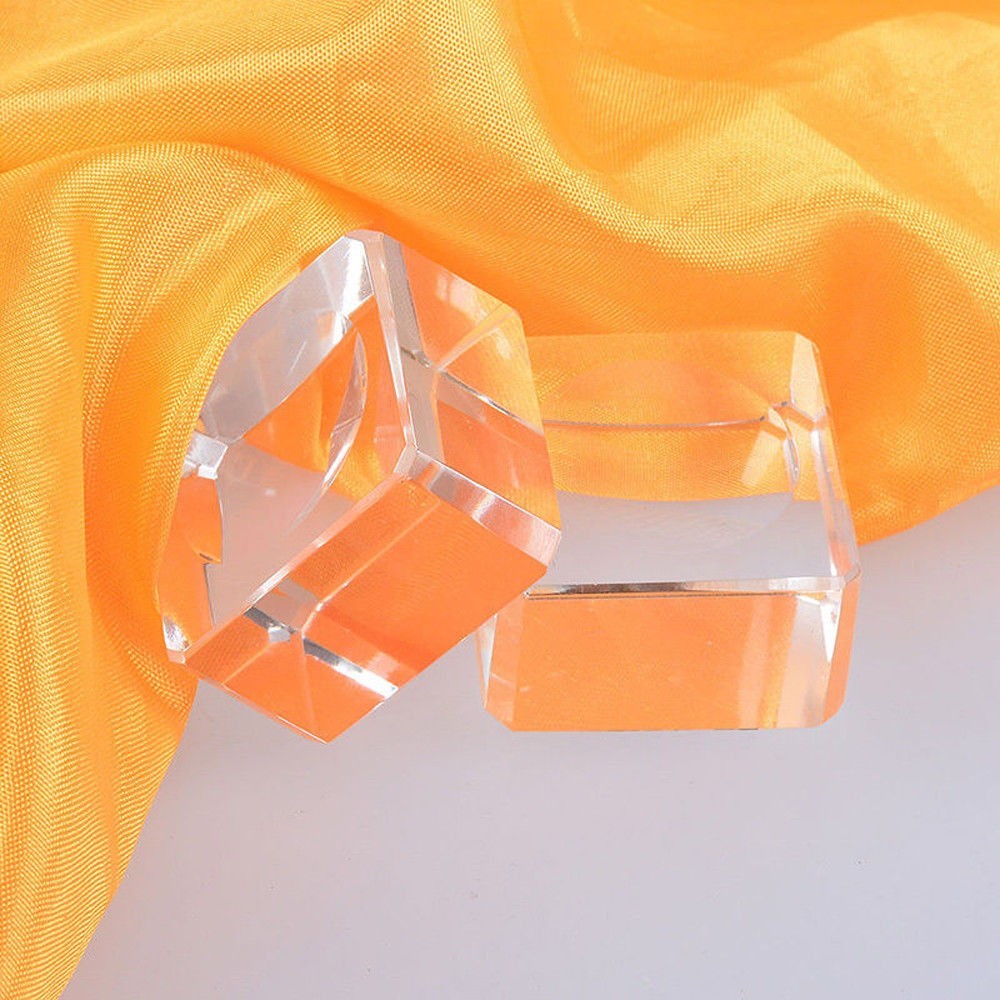 [Super] Clear Glass Ball Square Dimple Blocks For Crystal Ball Display ...