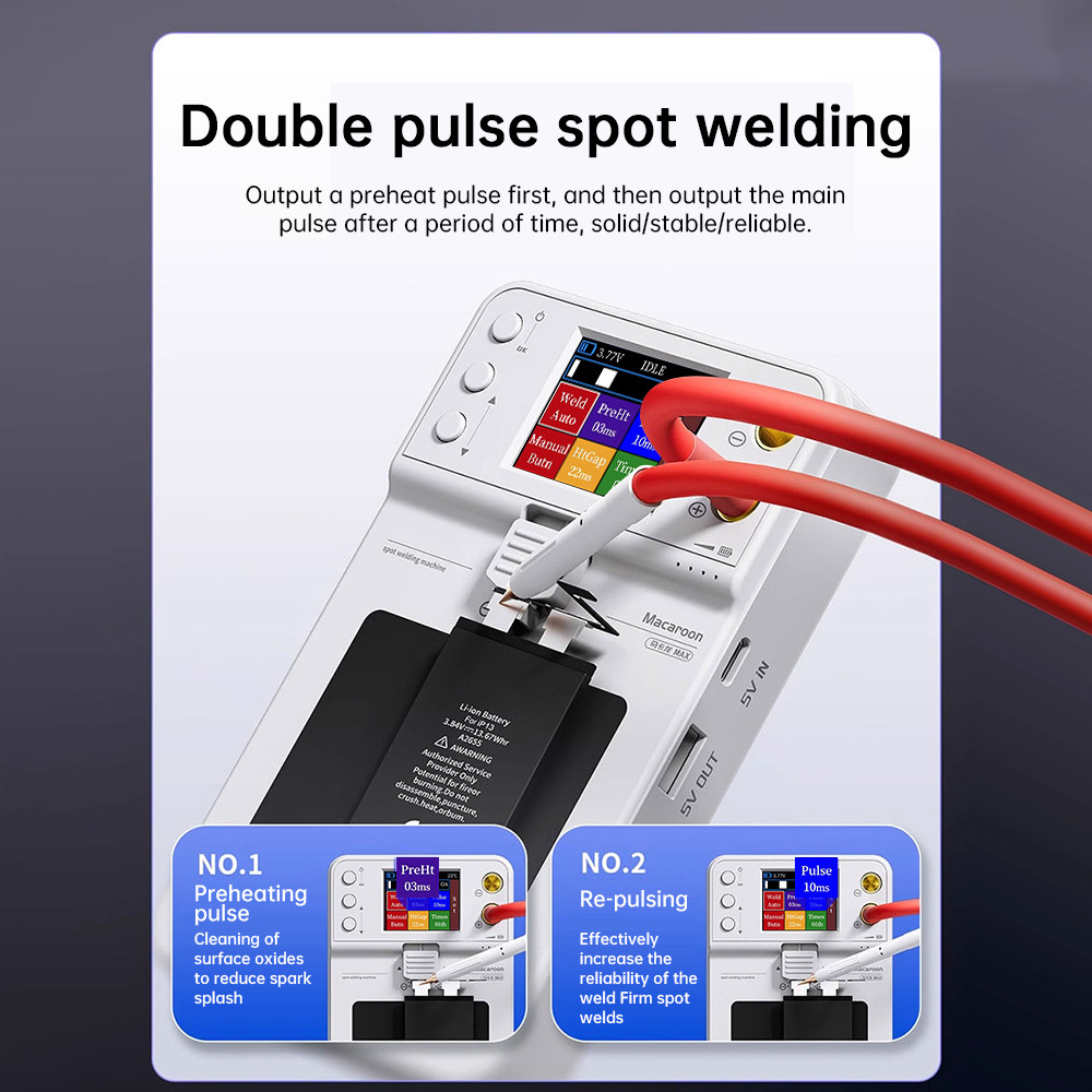 Pcbfun 2 Spot Welding Machine Adjustable 6 Speed Pulse Time Micro Spot ...