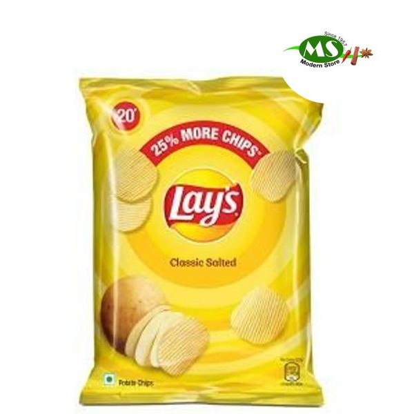 Lays Potato Chips Classic Salted Flavour Crunchy Snacks 40g | Shopee ...