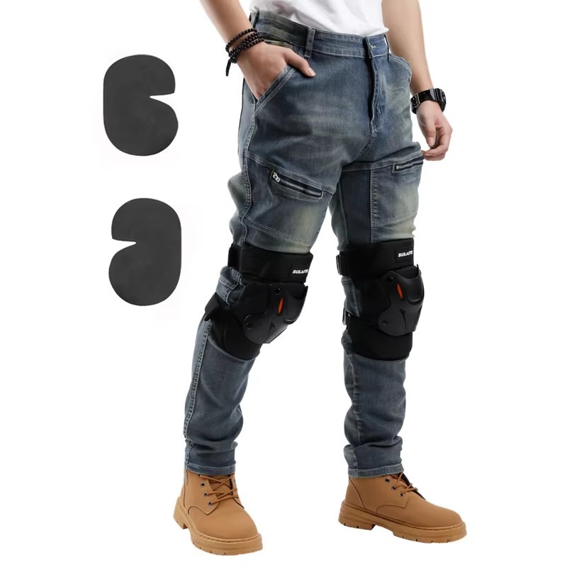 Blue Motorcycle Jeans Riding Pants Anti fall Classic Motorcycle Rider ...