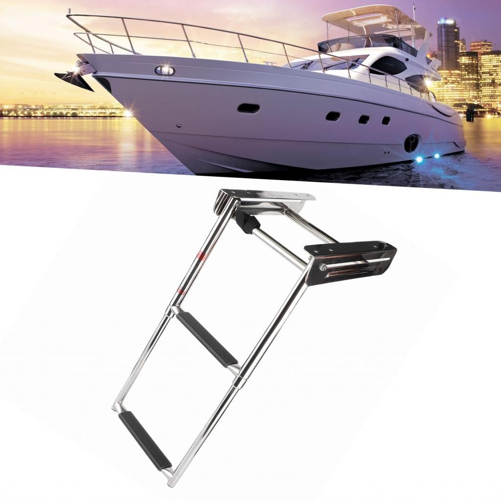Sudi Boat Ladder 2 Step Marine Deck Telescoping 2‑Step Swim Platform ...