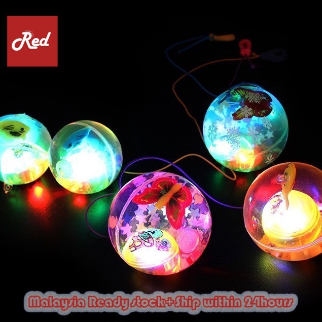 Glitter Crystal Ball Rubber Bouncing Ball Flashing Luminous Ball Rubber ...